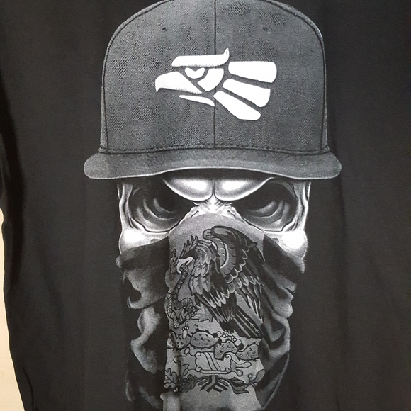 Shirts | Cholo Skull Wmask Mens Large Black Tshirt | Poshmark